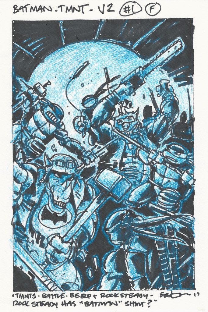 Batman/TMNT Original Artwork – Kevin Eastman Studios