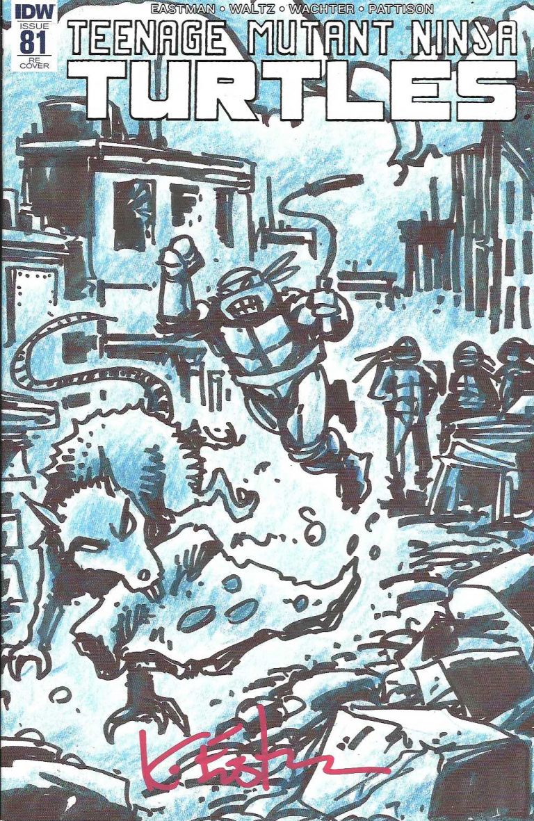 TMNT 76, Cover B – Signed by Kevin – Kevin Eastman Studios