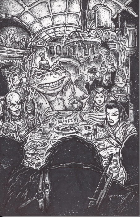 TMNT Issue 71 Original Art – A Feast At Toad Baron’s – Kevin Eastman ...