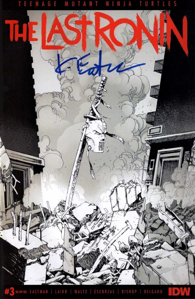 The Last Ronin #3 (Reissue) IDW B/W – SIGNED by Kevin – Kevin Eastman ...