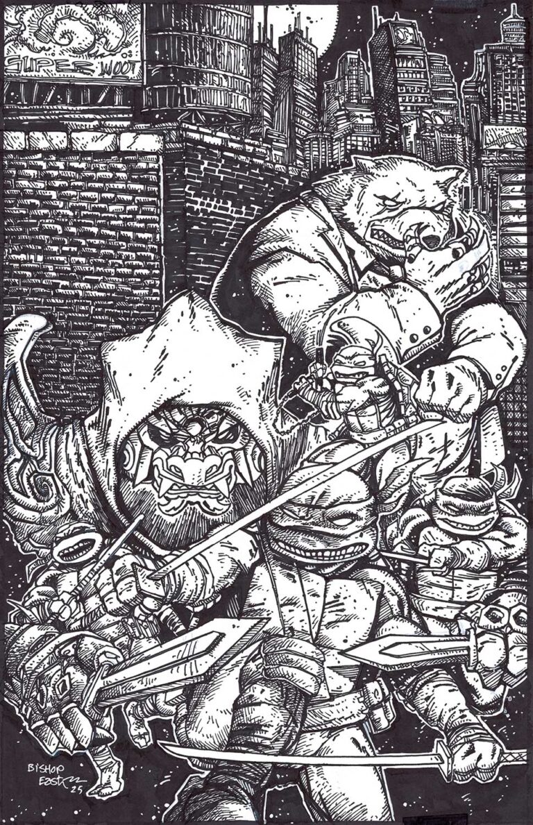 Stunning 2025 Original Cover Art – TMNT VI Issue 14 Kevin Eastman Cover ...